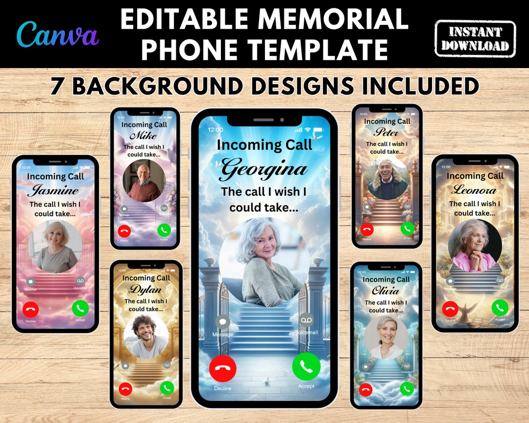 Editable Memorial Keychain, Memorial Canva Template, the Call I Wish I ...