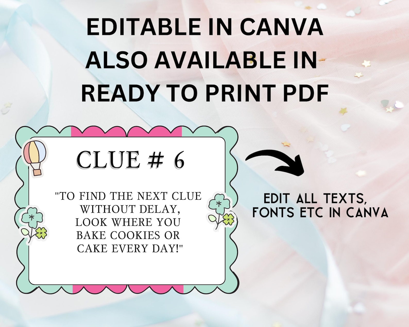 Indoor Scavenger Hunt Printable, Treasure Hunt for Kids Template ...