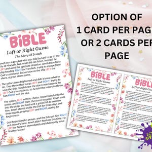 Bible Games, Left or Right Bible Game, Womens Ministry Games, Bible ...