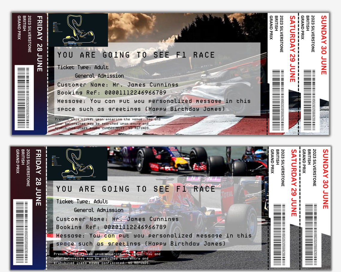 Editable Racing Gift Voucher, Car Racing Keepsake Ticket, Racing ...