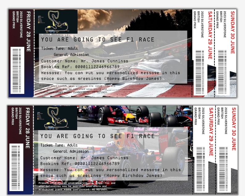 Editable Racing Gift Voucher, Car Racing Keepsake Ticket, Racing ...