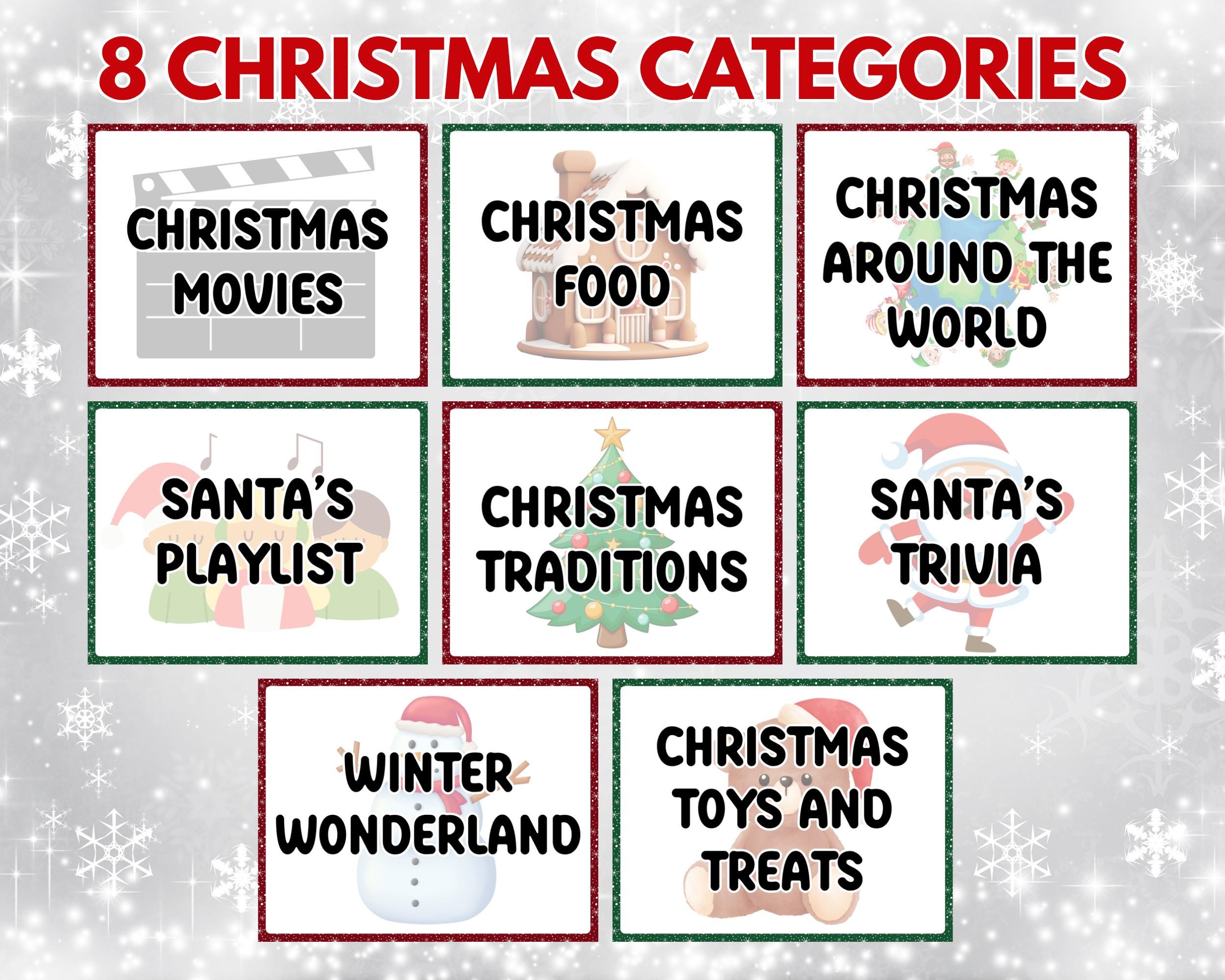 Christmas Jeopardy Christmas Jeoparty Game Printable Christmas Party ...