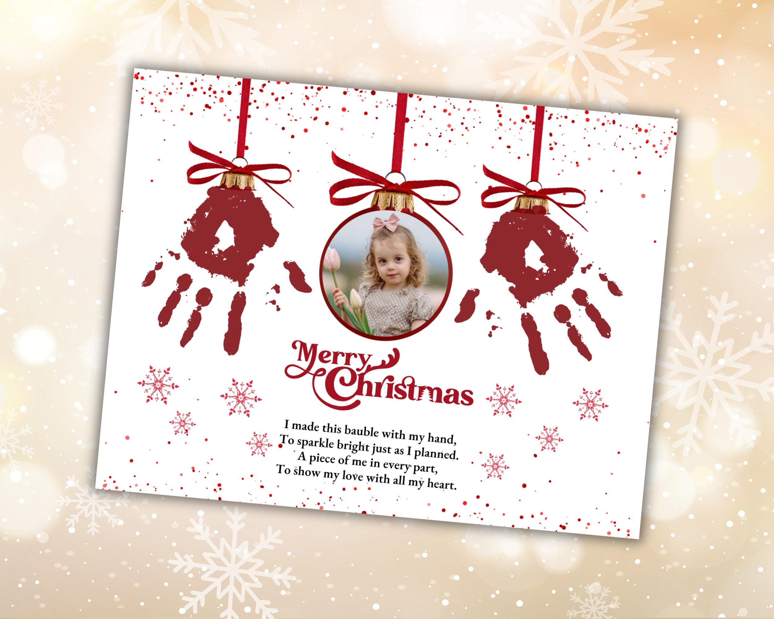 Christmas Handprint Poem DIY Art Craft Bundle, Printable Christmas ...