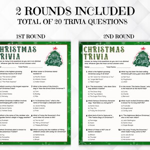 Printable Christmas Trivia Game, Christmas Party Game, Christmas Game ...