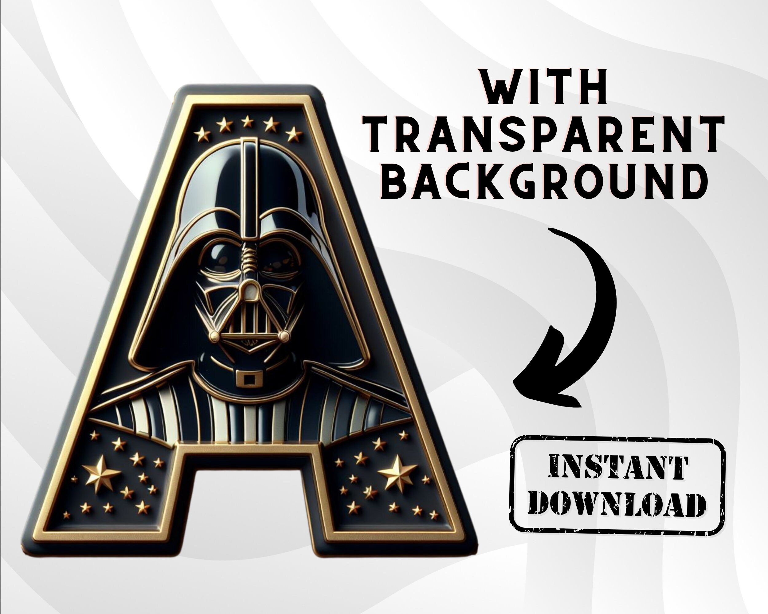 STARWARS Alphabet, Star Wars PNG, Star Wars Aplhabet, Letter PNG ...