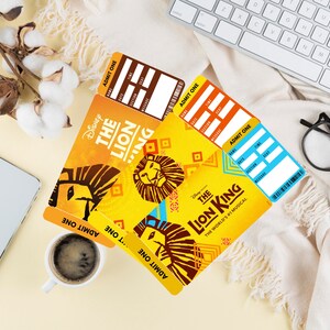 EDITABLE LION KING Broadway Ticket, Editable Musical Theatre Ticket ...