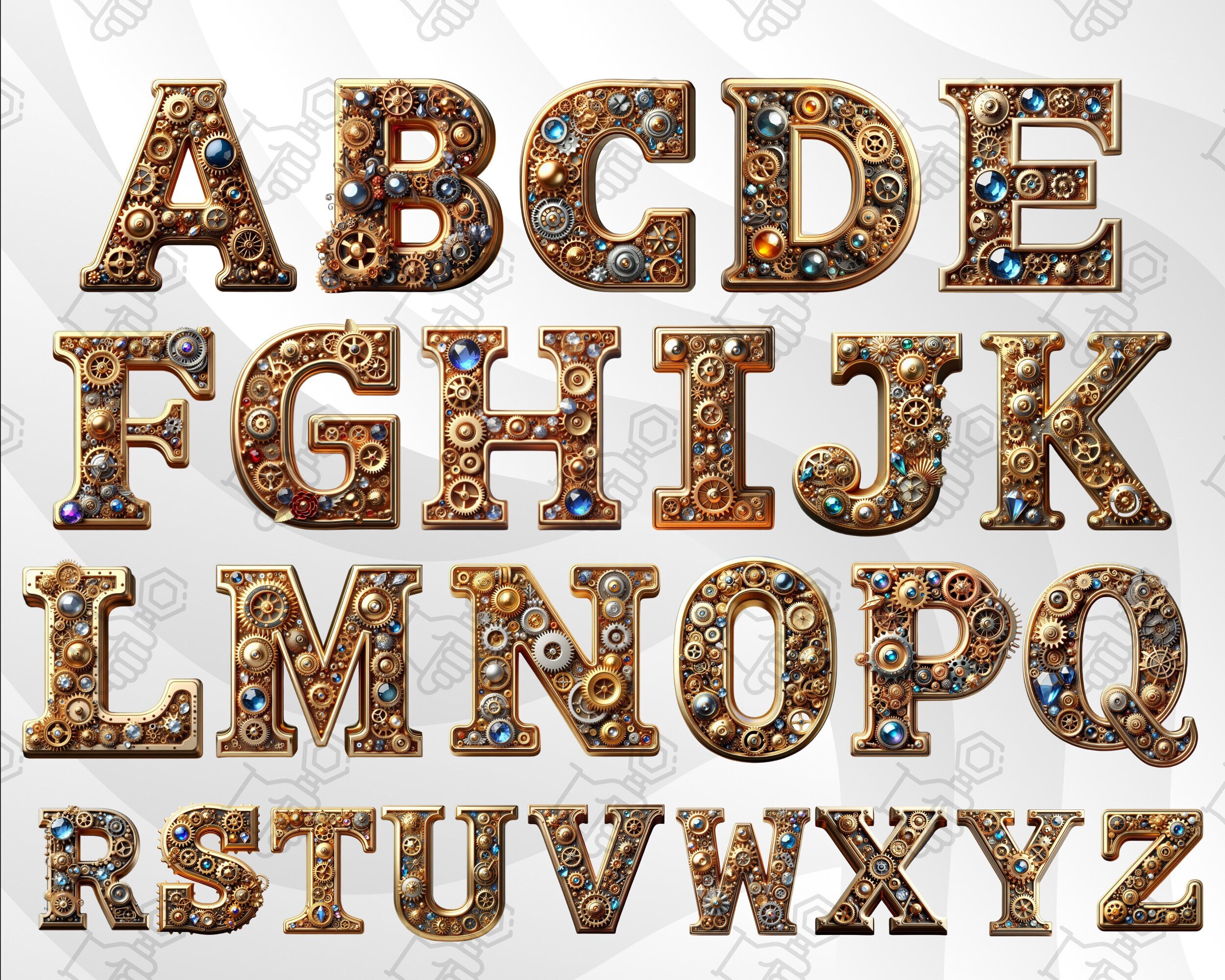 Mechanical Alphabet, Cogs Wheels PNG, Letter Aplhabet, Letter PNG ...