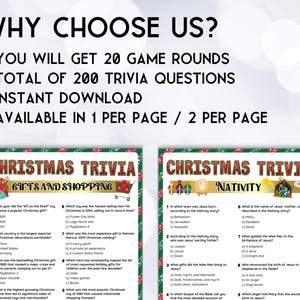 Printable Christmas Trivia Game, Christmas Party Game, Christmas Game ...