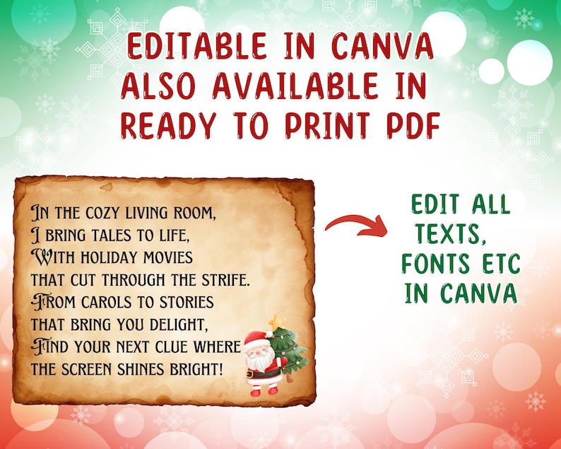 Difficult Christmas Treasure Hunt - Difficult Christmas Scavenger Hunt ...