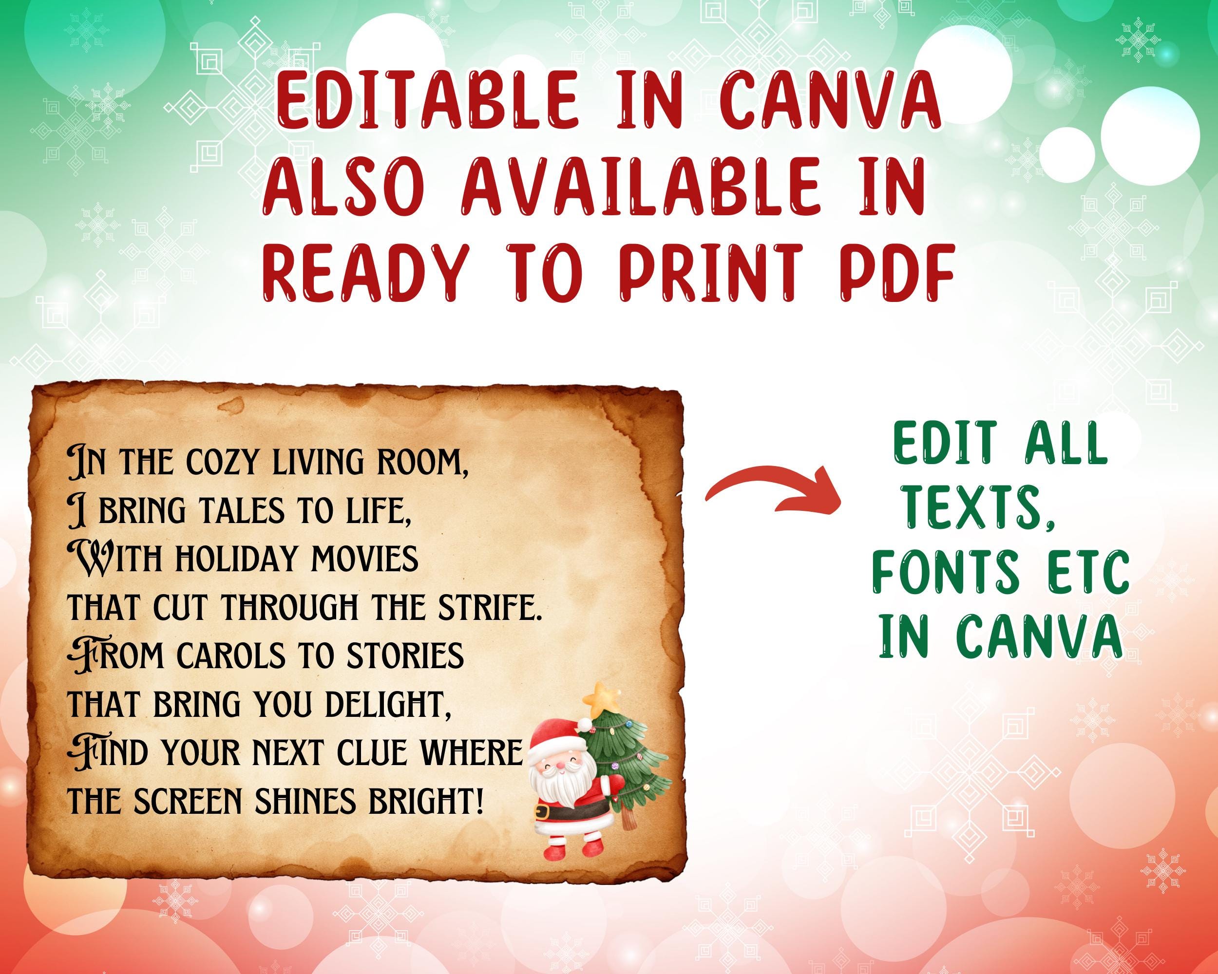 Difficult Christmas Treasure Hunt - Difficult Christmas Scavenger Hunt ...