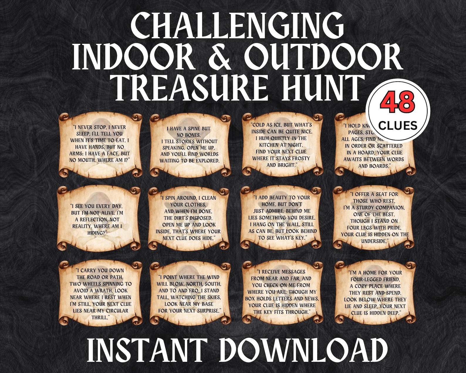 Ultimate Indoor and Outdoor Treasure Hunt | Birthday Treasure Hunt ...