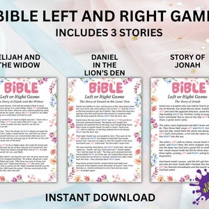 Bible Games, Left or Right Bible Game, Womens Ministry Games, Bible ...