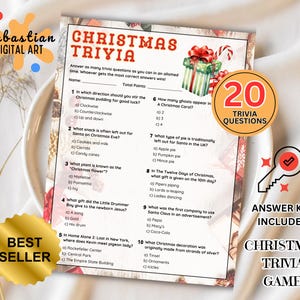 Printable Christmas Trivia Game, Christmas Party Game, Christmas Game ...