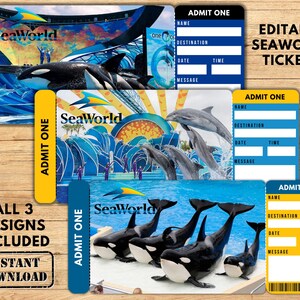 Seaworld Ticket, Seaworld Trip Ticket, Theme Park Surprise, Vacation ...