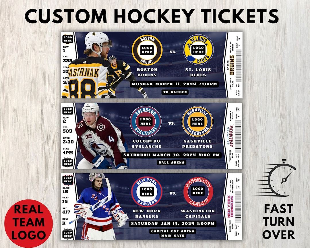 Hockey Tickets, Custom Hockey Tickets, Sports Tickets, Hockey Game ...