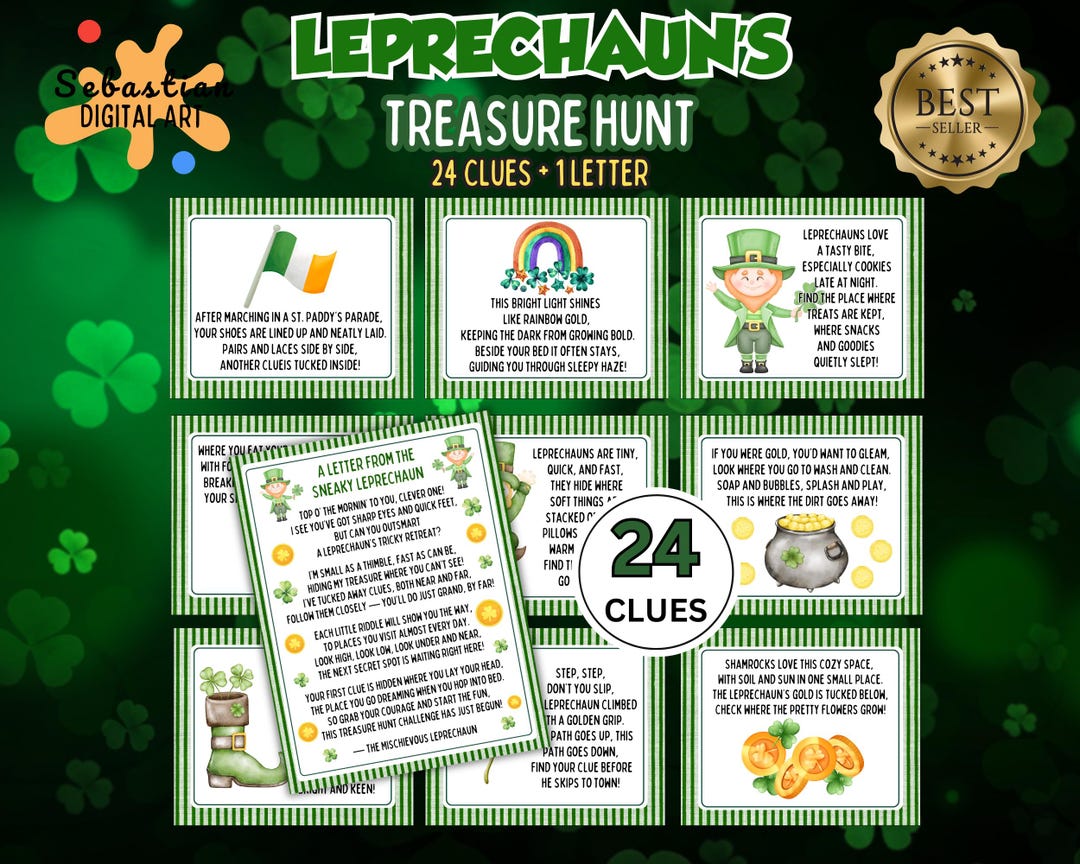 Leprechaun Treasure Hunt | Leprechaun Letter | St Patricks Day Treasure ...
