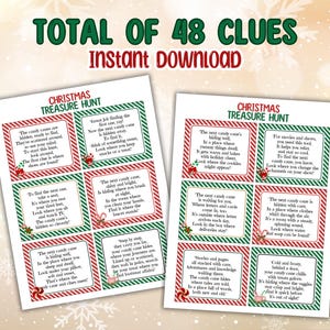 Candy Cane Treasure Hunt, Christmas Treasure Hunt, Candy Cane Christmas ...