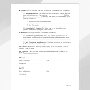 Letter of Intent, Letter of Intent (LOI), Letter of Intent (LOI) Forms ...