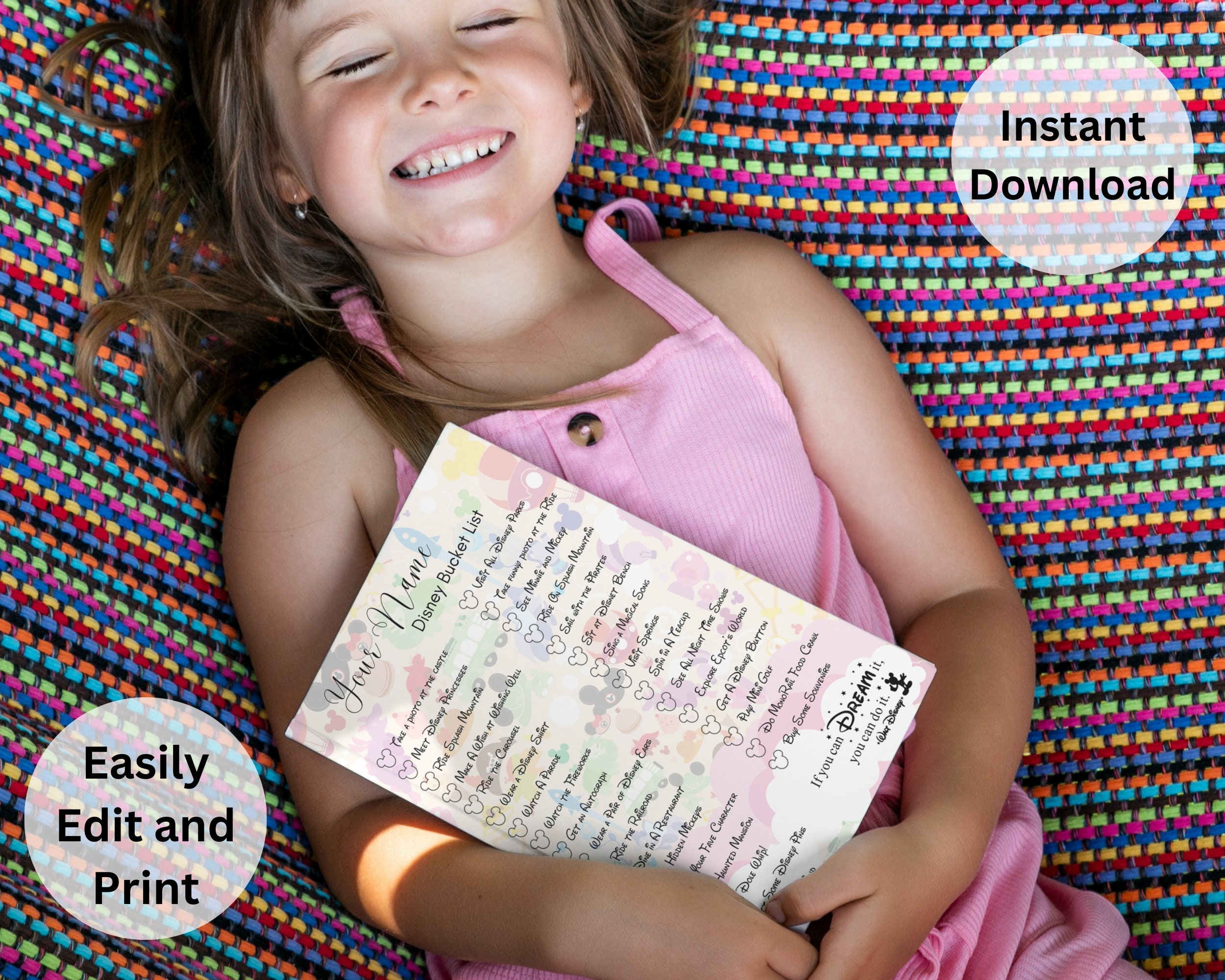 Disneyland Bucket List | Theme Park Bucket List, Printable | Instant ...