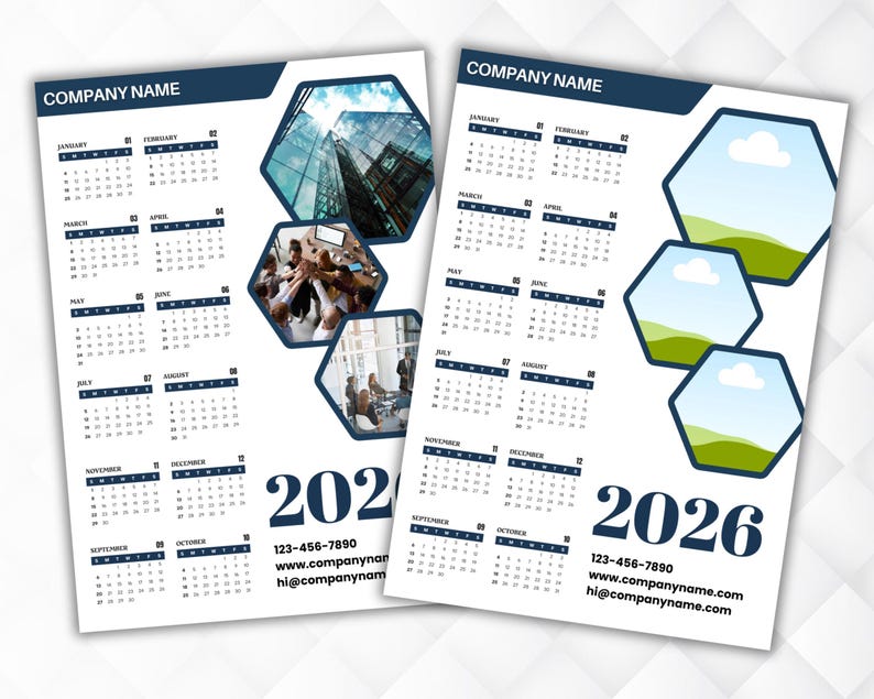 Calendar 2026 Bundle, 10 Designs, Calendar Template, Calendar 2026 ...