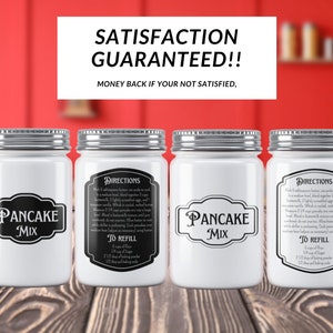 Printable Pancake Mix Label, Pantry Label, Kitchen Label, Pancake Label ...