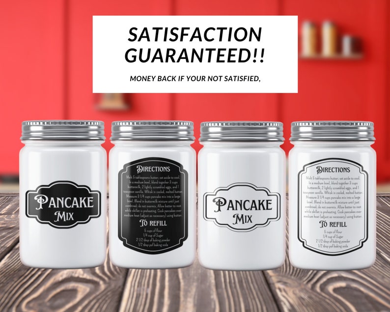 Printable Pancake Mix Label, Pantry Label, Kitchen Label, Pancake Label ...