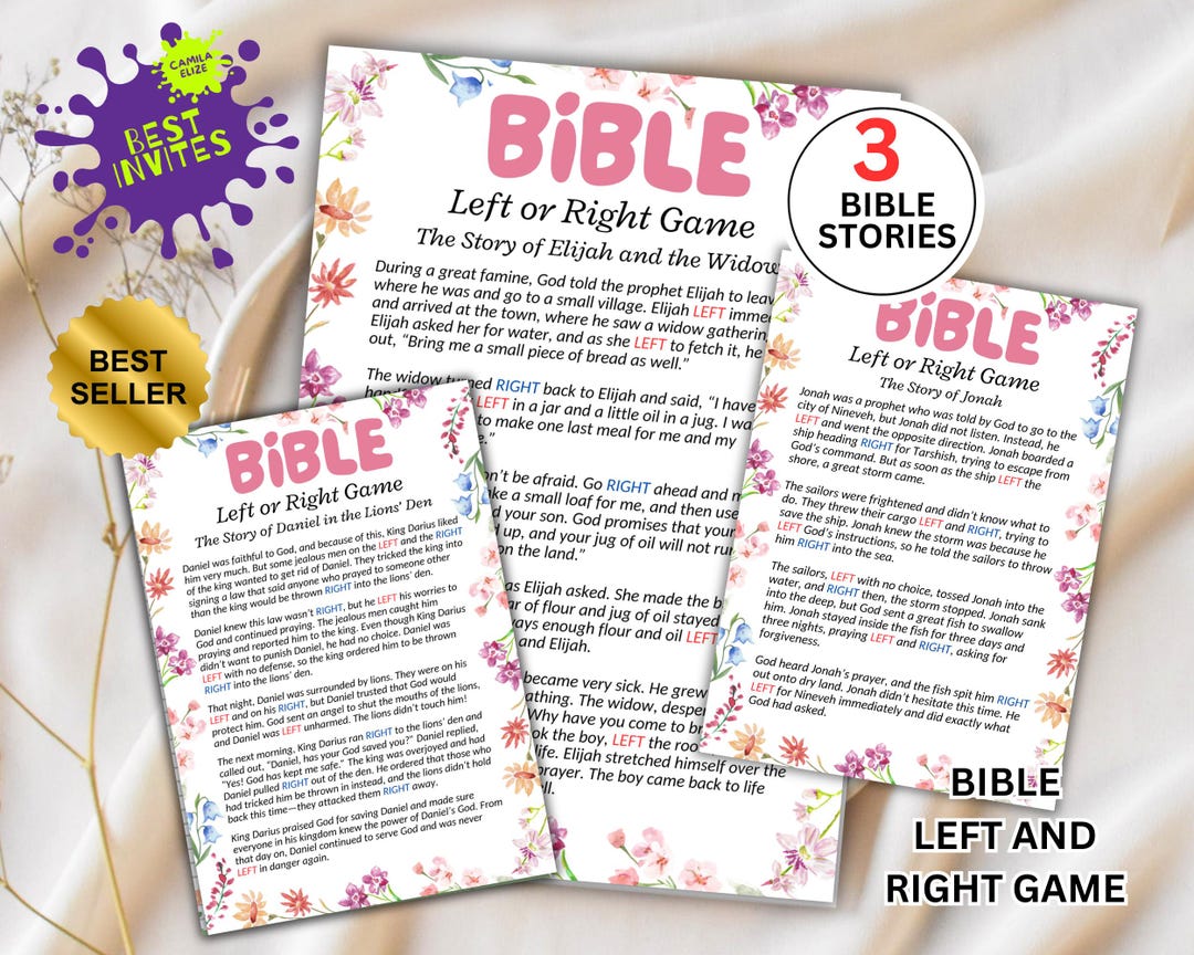Bible Games, Left or Right Bible Game, Womens Ministry Games, Bible ...