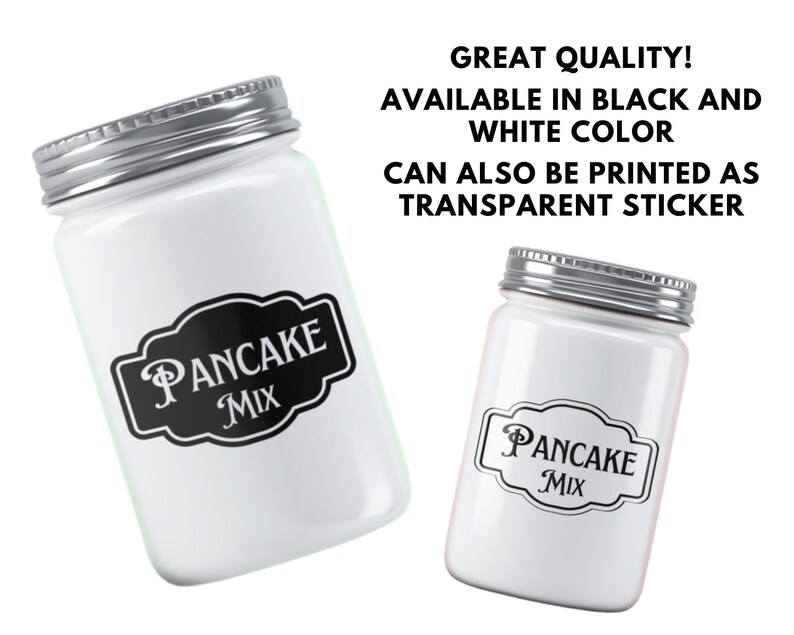 Printable Pancake Mix Label, Pantry Label, Kitchen Label, Pancake Label ...