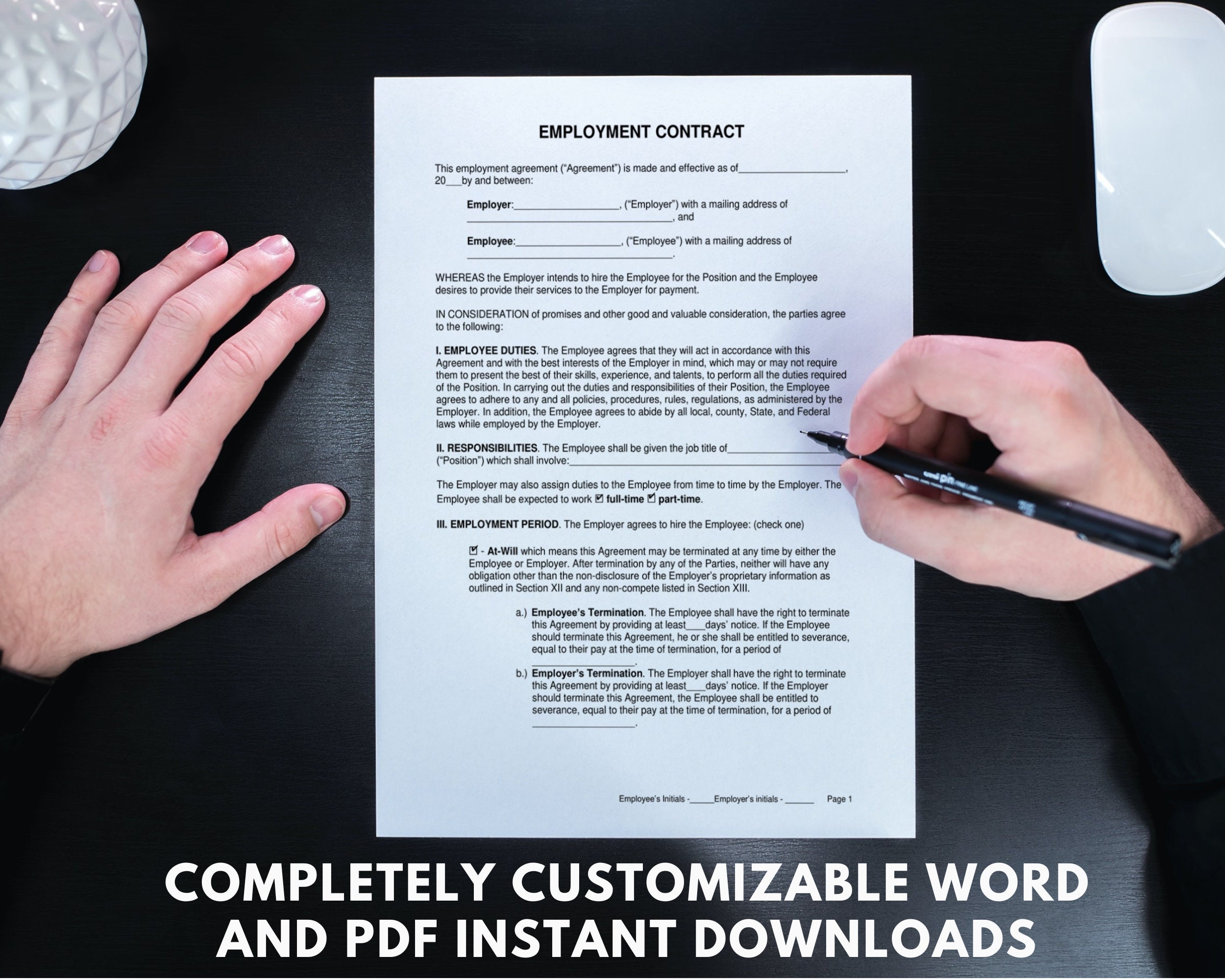 Employment Contract, Employment Contract Agreement, Employment Service ...