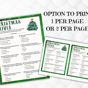 Printable Christmas Trivia Game, Christmas Party Game, Christmas Game ...