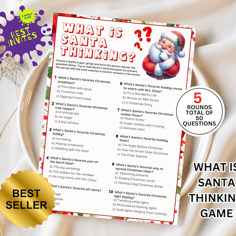 What is Santa Thinking Game - Etsy