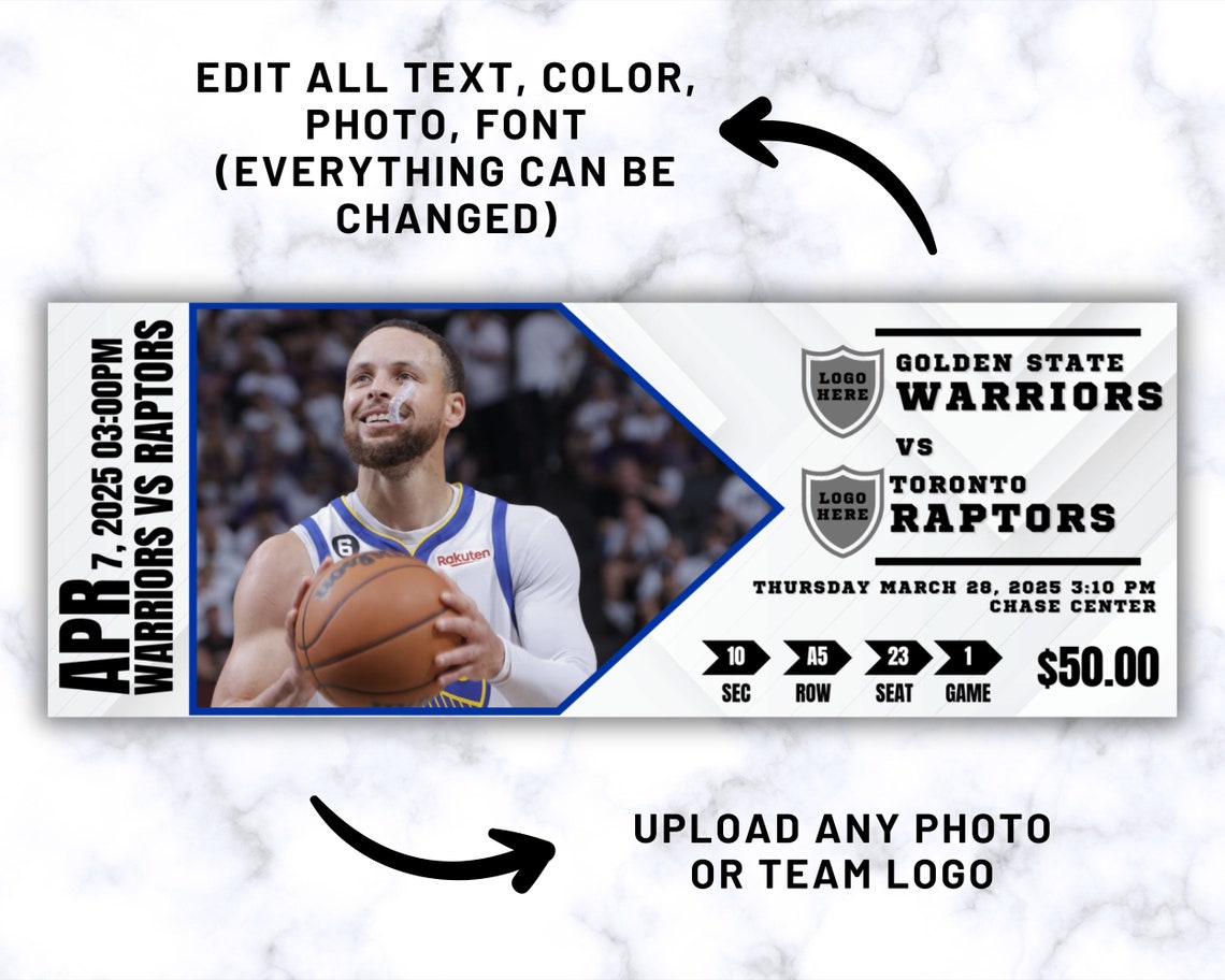 Editable Basketball Tickets, Sports Tickets, Basketball Surprise Ticket ...