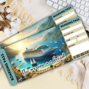 Cruise Ticket, Cruise Boarding Pass, Cruise Boarding Pass Template ...