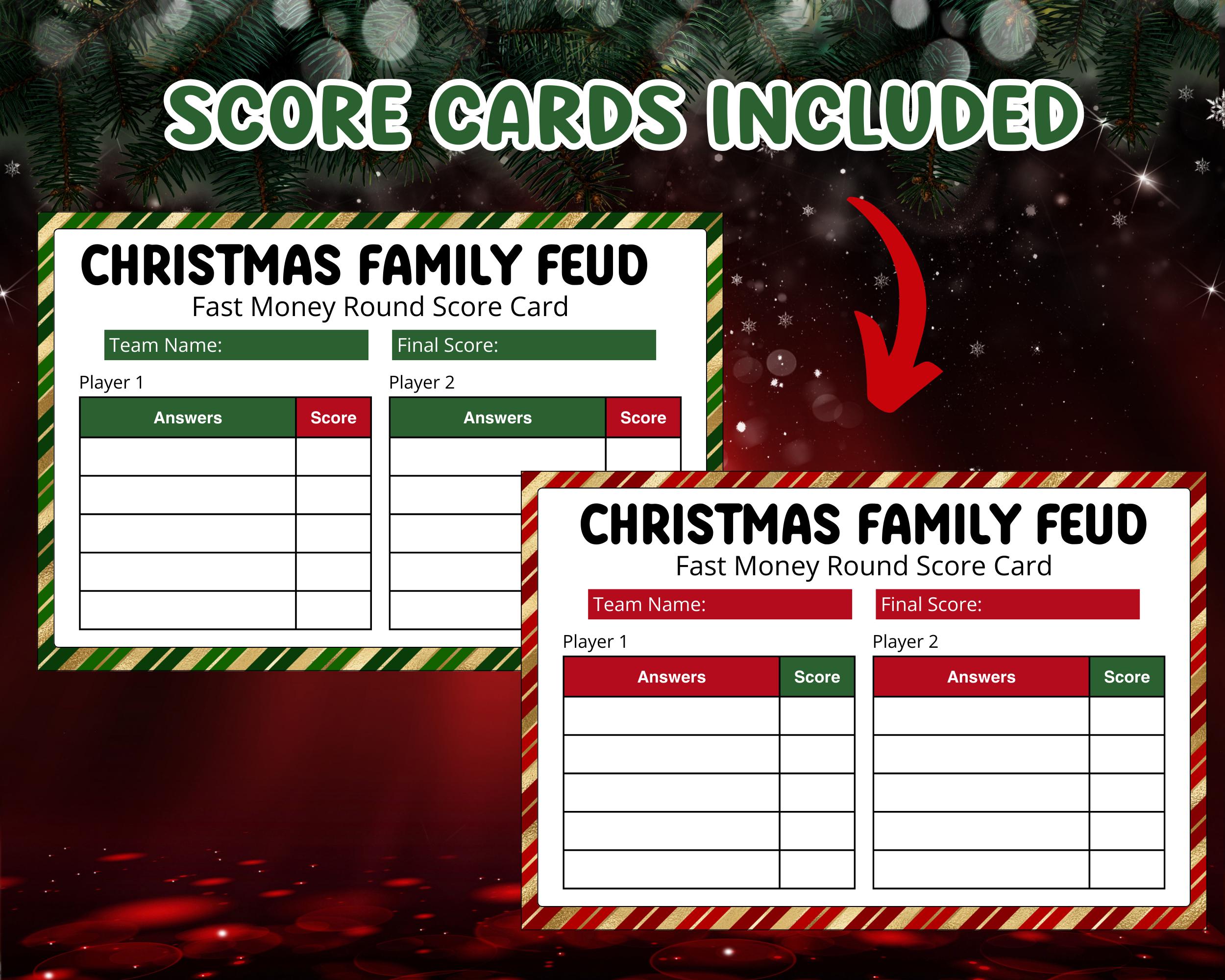 Christmas Friendly Feud Game, Printable Christmas Game, Christmas Party ...