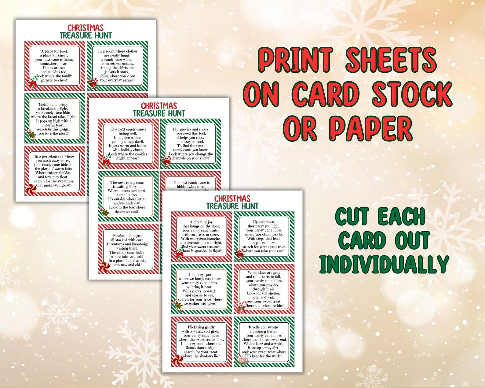 Candy Cane Treasure Hunt, Christmas Treasure Hunt, Candy Cane Christmas ...