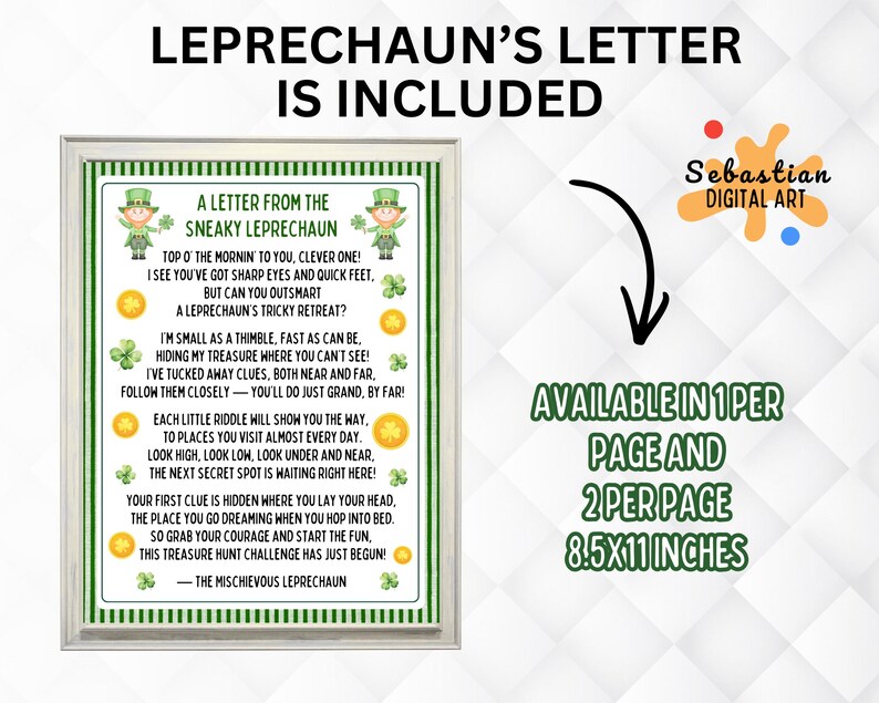 Leprechaun Treasure Hunt | Leprechaun Letter | St Patricks Day Treasure ...