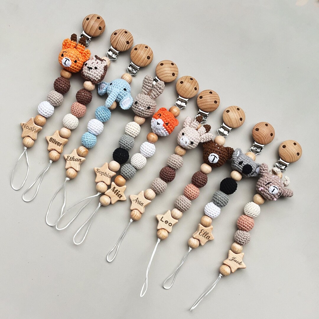 Personalized Pacifier Clip Custom Baby Pacifier Holder Silicone Dummy ...