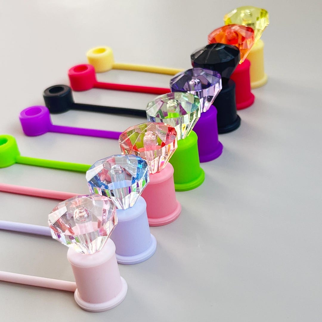 Diamond Straw Topper, Stanley Straw Cap,silicone Straw Cover, Tumbler ...