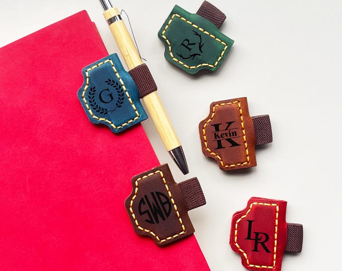 Pen Bookmark With Elastic Strap. Fits A5 Notebook. Pen Pouch for ...