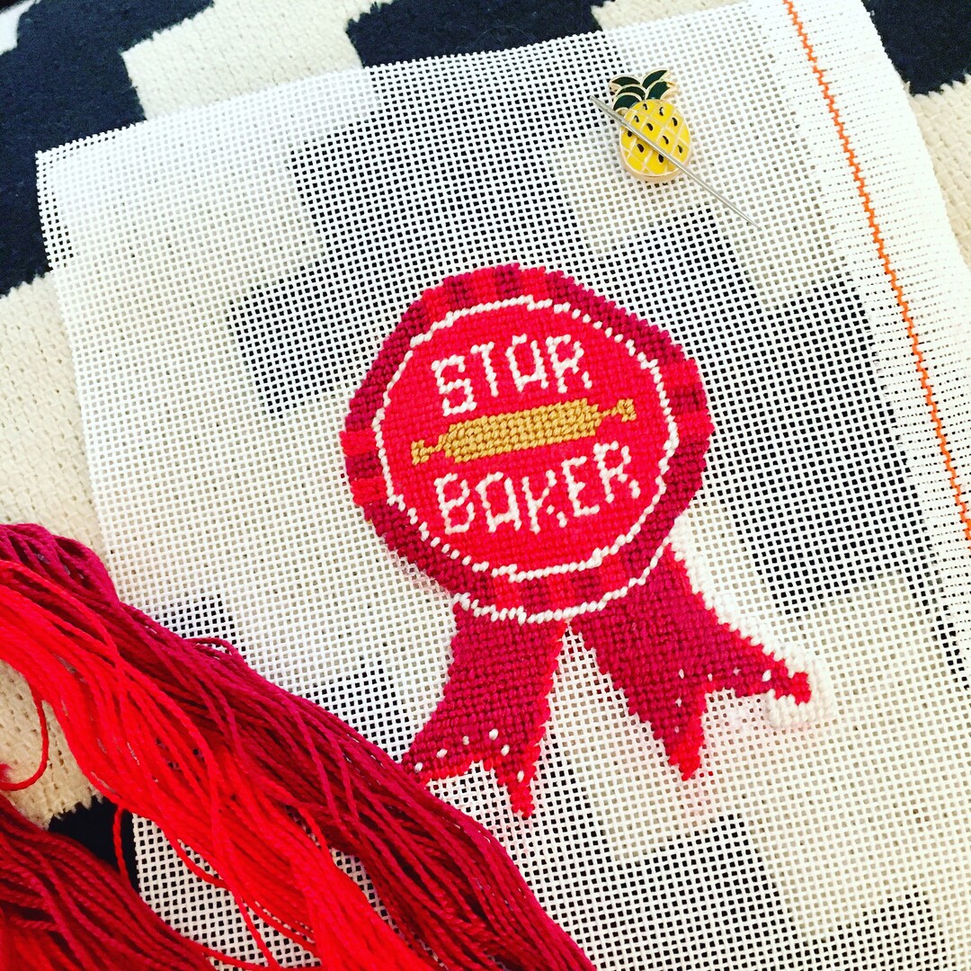 Star Baker Winners Badge Handpainted Needlepoint Canvas - Etsy