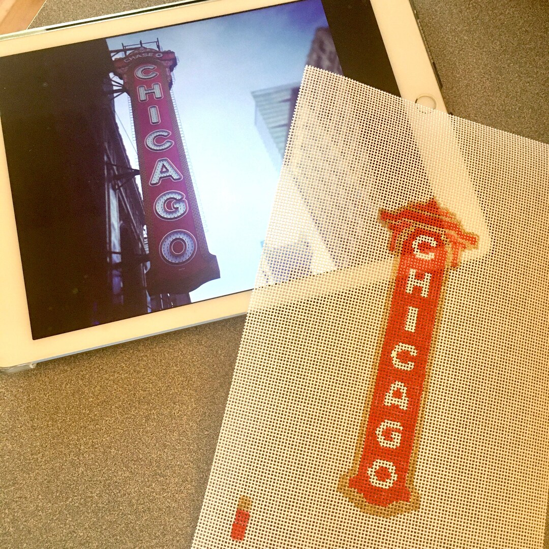 Chicago Theatre Sign - Needlepoint Canvas - Etsy
