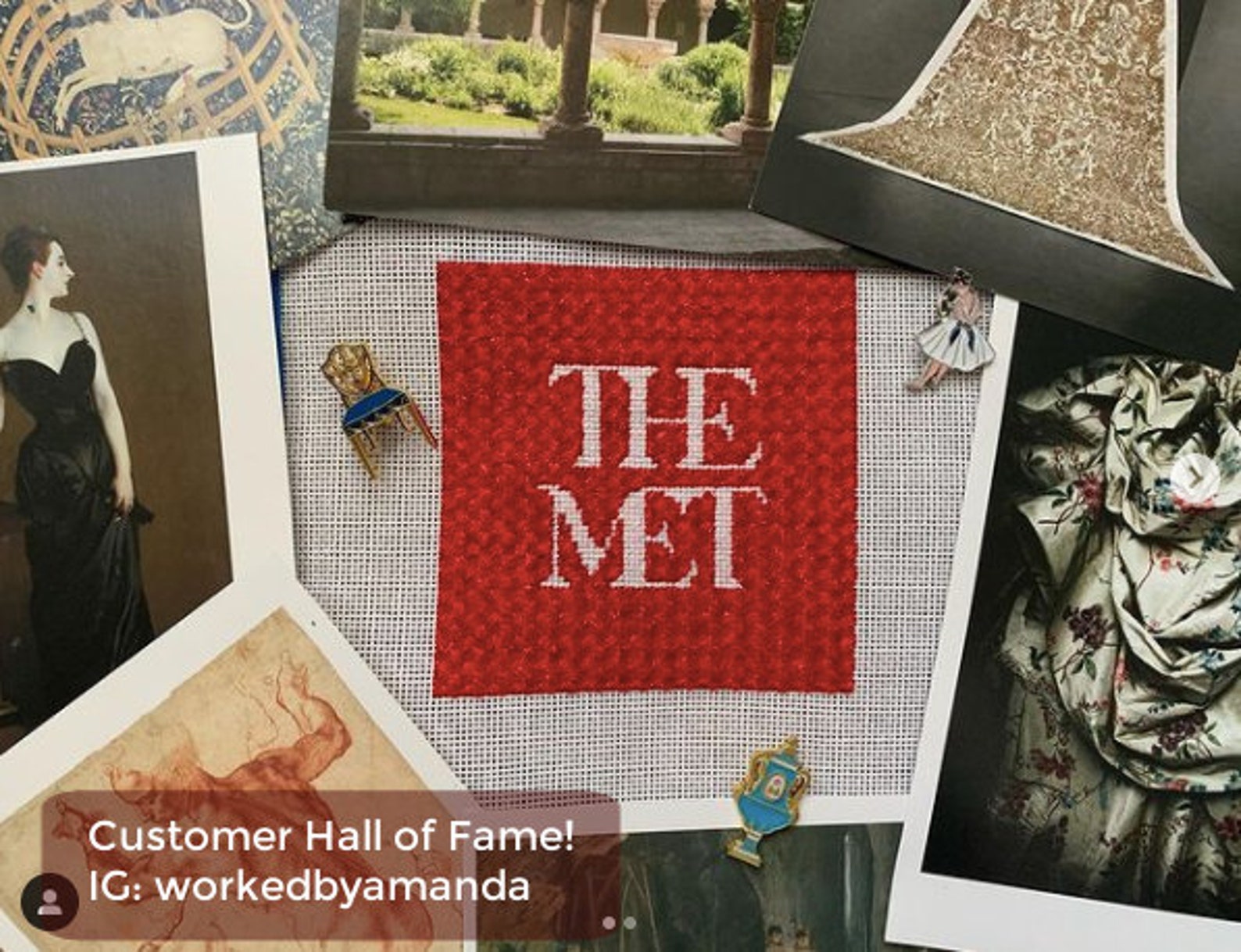 NYC Met Museum Logo Needlepoint Canvas | Etsy