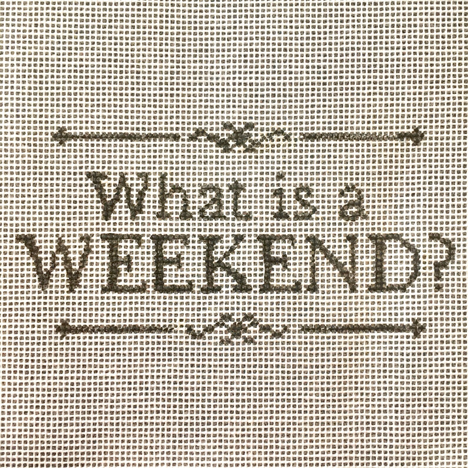 What is a Weekend Hand Painted Needlepoint Canvas | Etsy