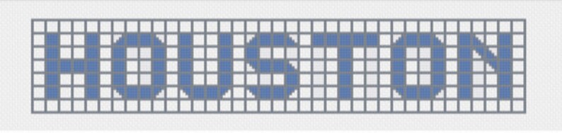 Houston Blue Tile Hand Painted Needlepoint Canvas - Etsy