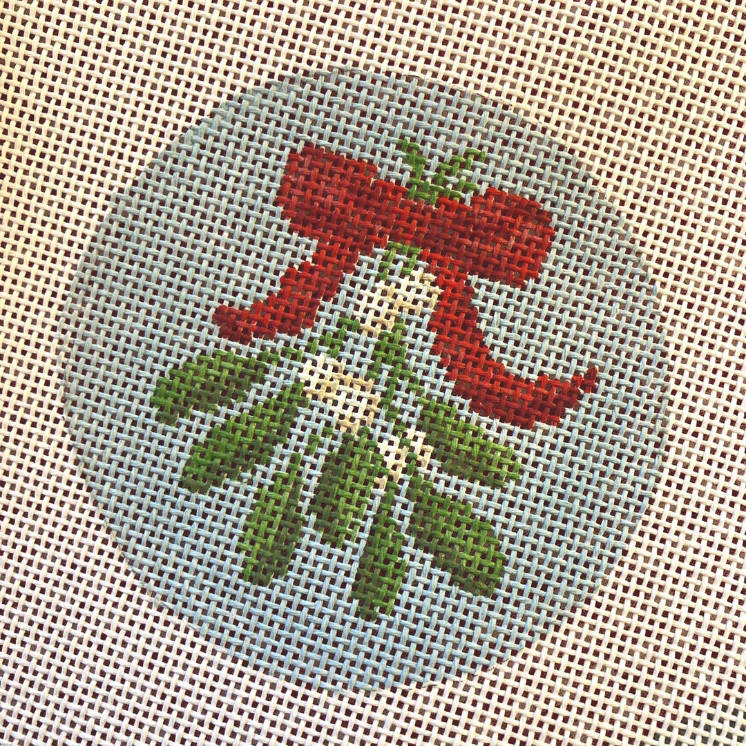 Mistletoe - Hand Painted Needlepoint Canvas - Etsy