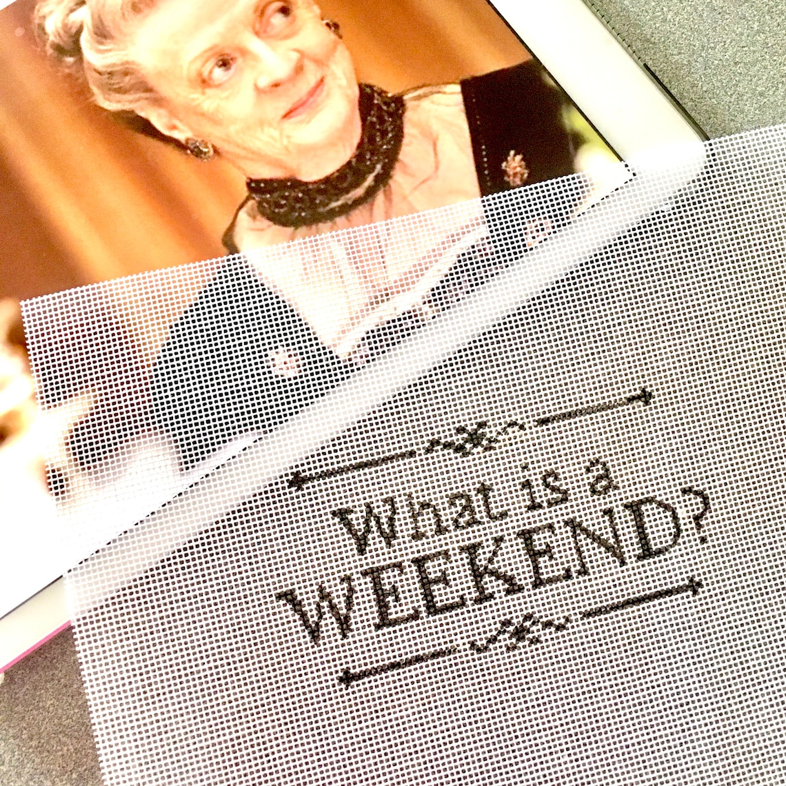 What is a Weekend? Hand Painted Needlepoint Canvas - Etsy