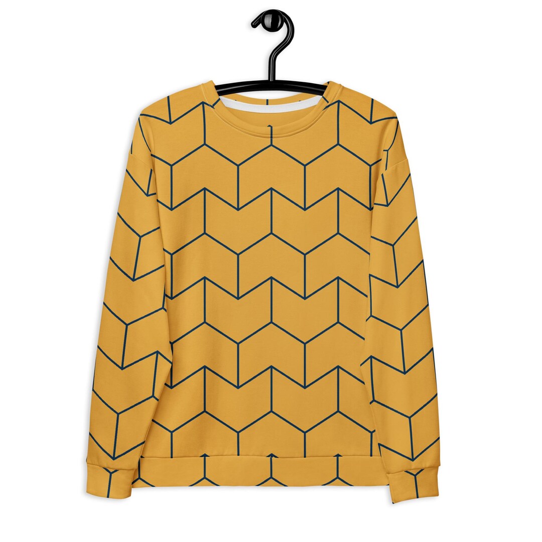 Golden Hour Artisan Knit | Luxe Geometric Unisex Sweatshirt | Cozy Fall ...