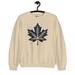 Black Maple Leaf Cozy & Stylish Canadian-inspired Unisex Crew Neck ...