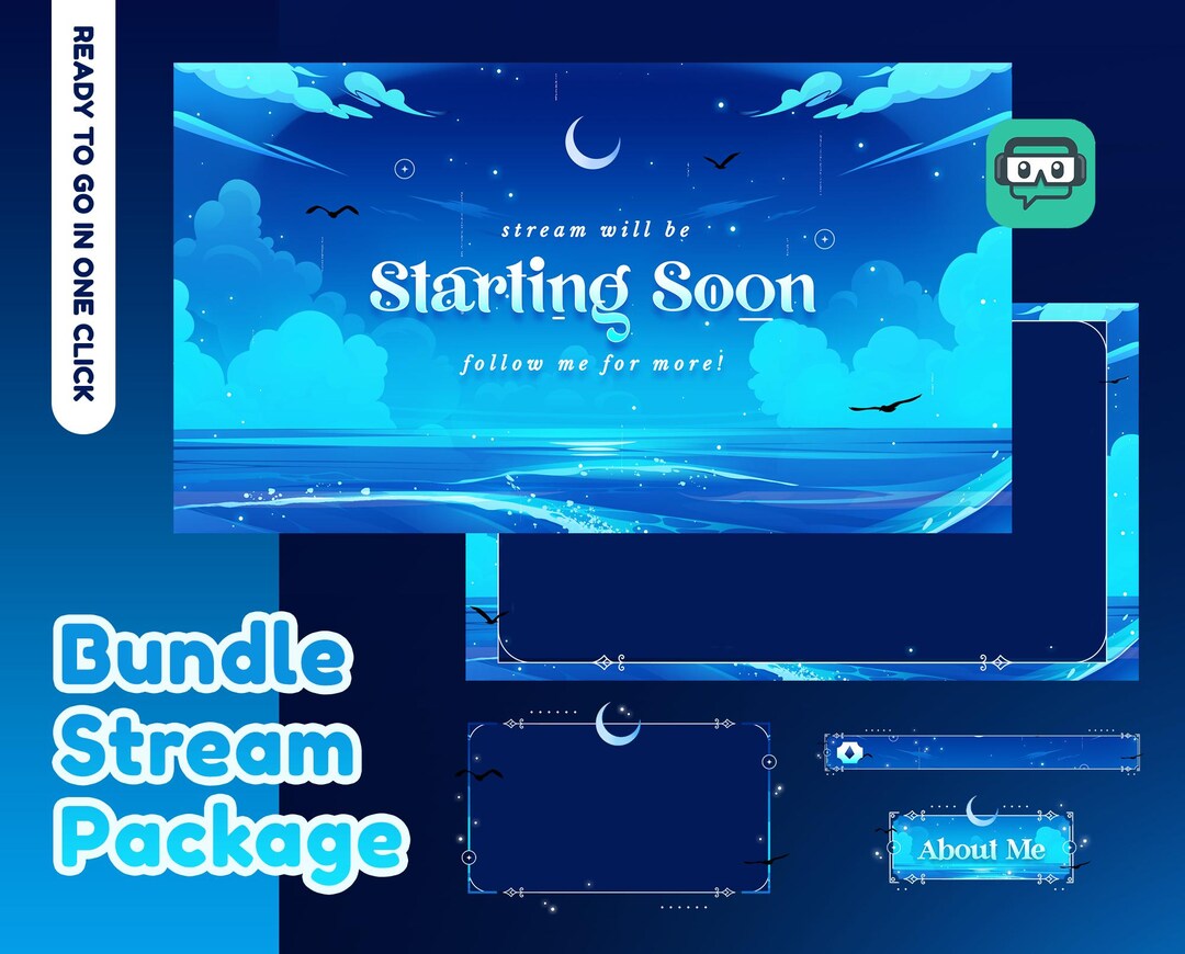 Night of the Ocean Animated Stream Pack for Twitch, Youtube, Twitch ...