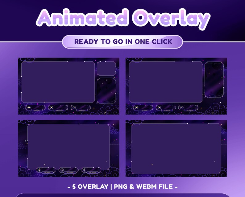 Celestial Haze Animated Stream Pack for Twitch,youtube | Galaxy Theme ...